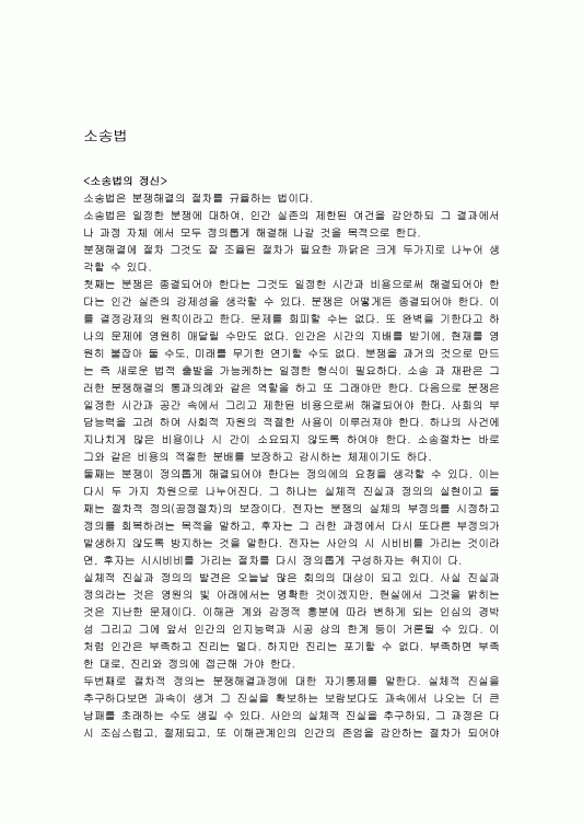 소송법이란 레포트 자료