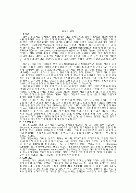 전자전 기술 레포트 자료