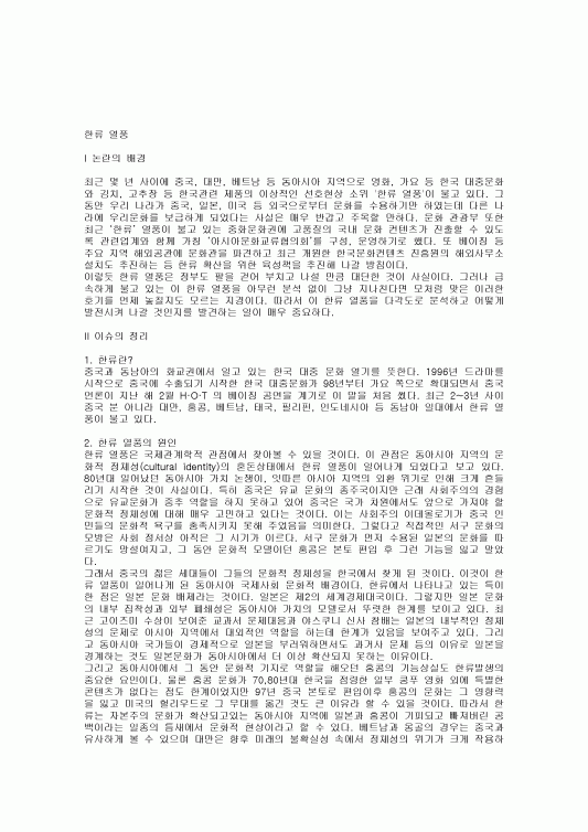 한류에 대하여