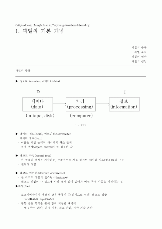 운영체제의 파일의 형태