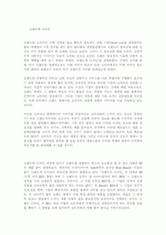 브랜드와 디자인