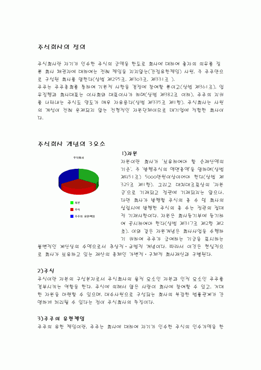 주식회사의 정의
