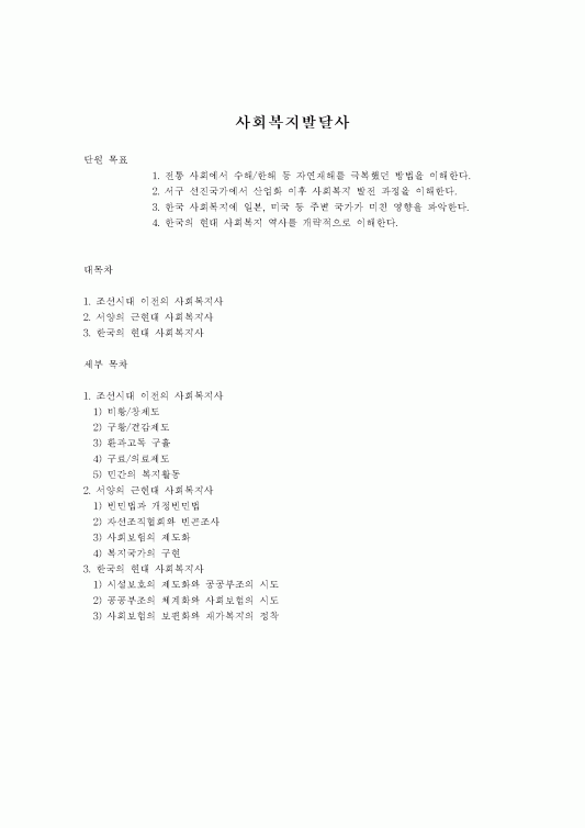 [인문과학] 사회복지발달사