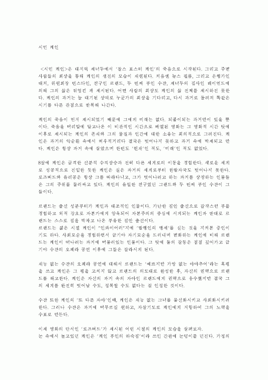 영화  시민케인 에 관한 자료