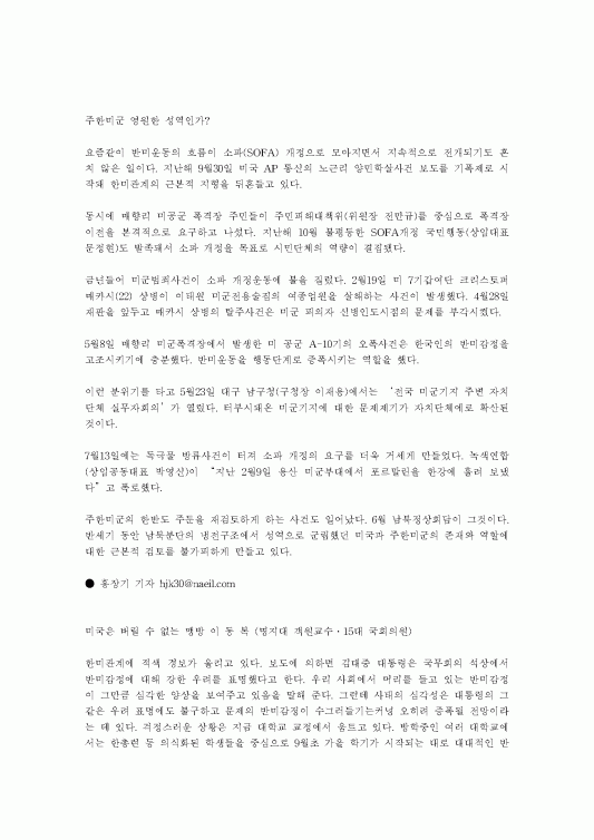 한국인의 반미감정