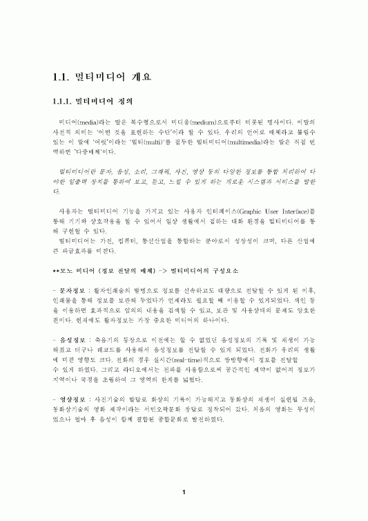 멀티미디어 [컴퓨터/통신]