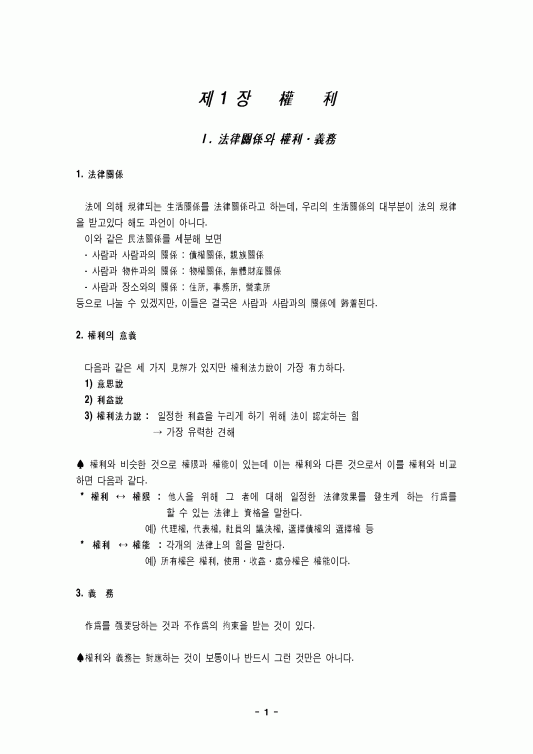 민법총칙 summary