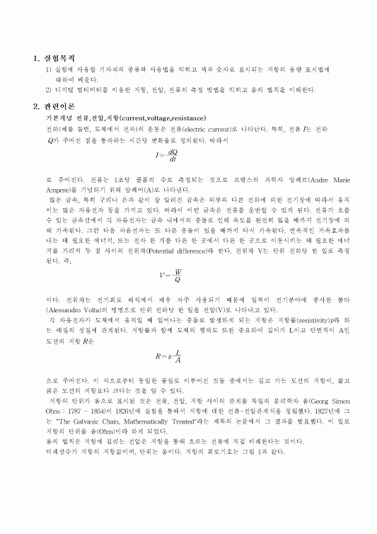 rlc(전기회로) 레포트 자료