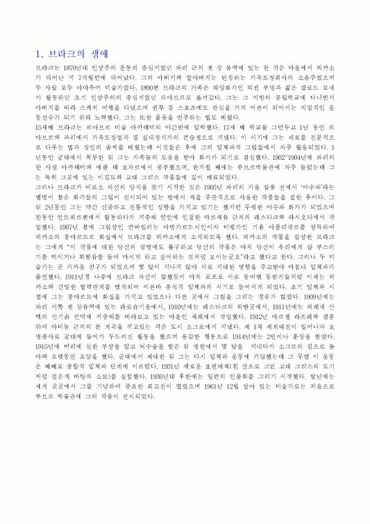 브라크와 입체주의