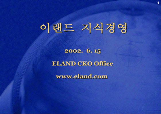 이랜드 지식경영 PPT