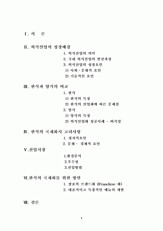 [국제마케팅] 한식의 국제화