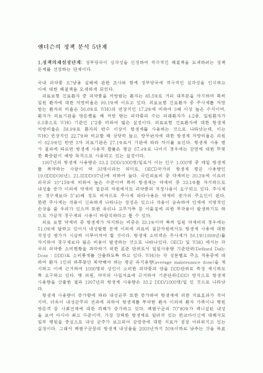 앤더슨의 정책 분석