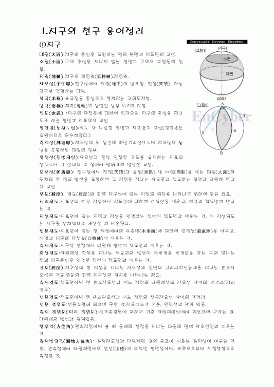 측량에 있어서의 주요 용어 정리