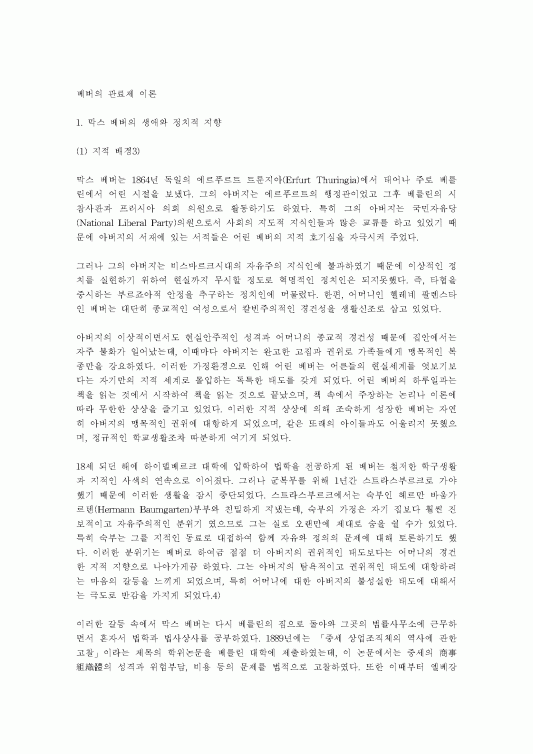[인문과학] weber의 관료제 이론