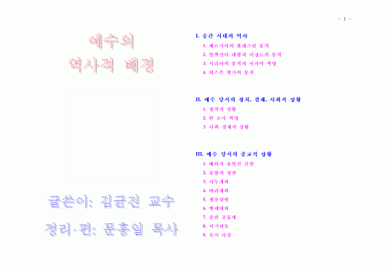 예수의 역사적 배경