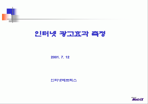 인터넷 광고 효과 측정(인터넷광고)