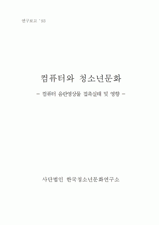 컴퓨터와 청소년문화 (음란물 음란영상물)