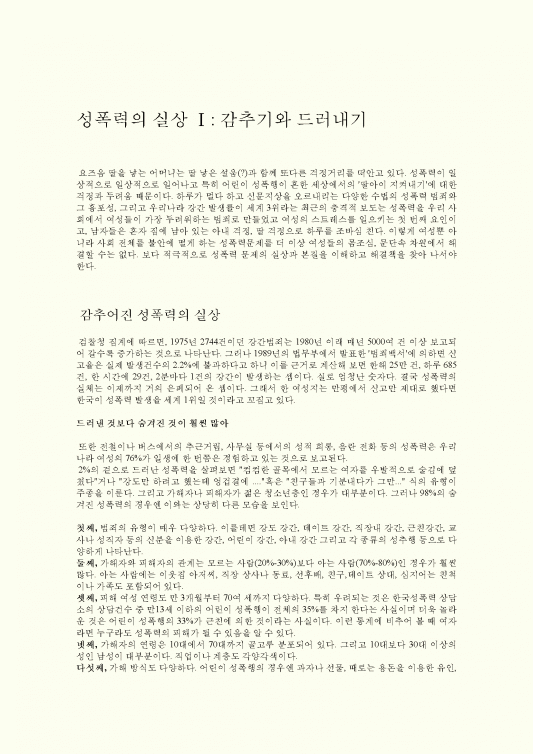 성폭력의 실상