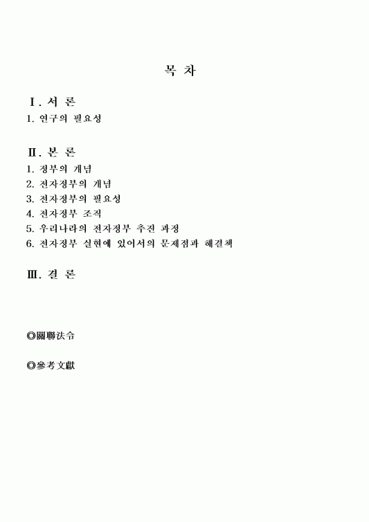 전자정부의 문제점과 해결책