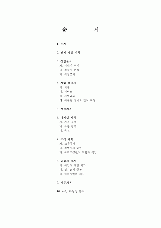 광고 사업계획서