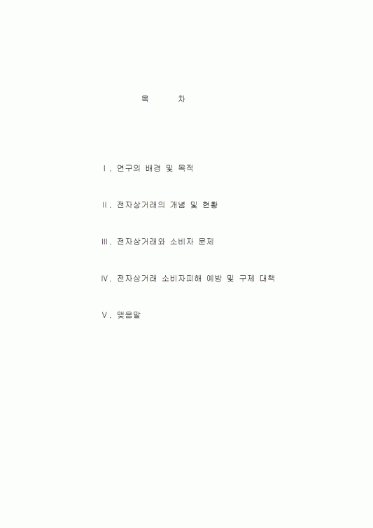 전자상거래 소비자피해 예방 및 구제 대책