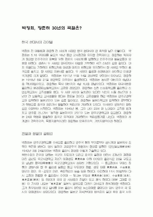 장준하-박정희
