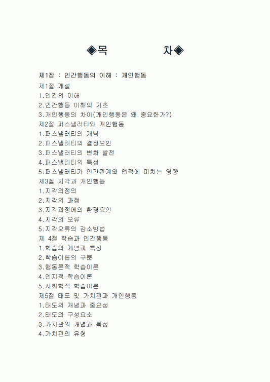 개인행동과 집단행동의 이해(퍼스낼리티,인간행동)