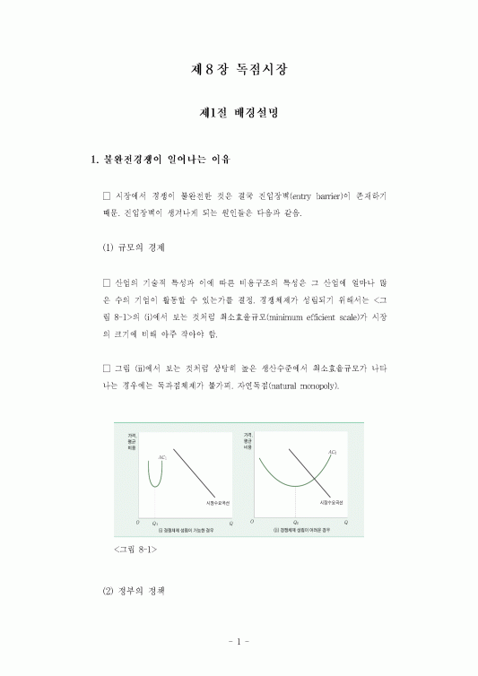 [경제학원론8] 독점시장