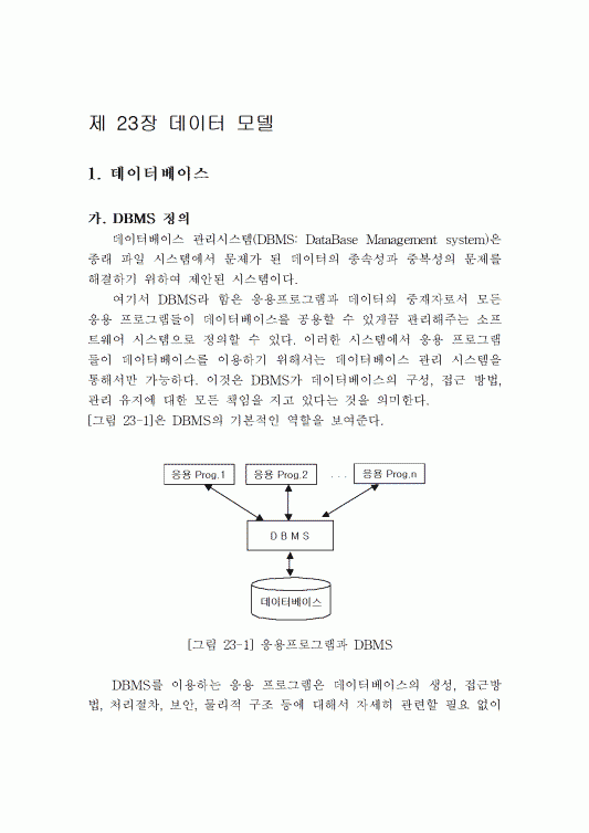 데이터 모델 레포트 자료