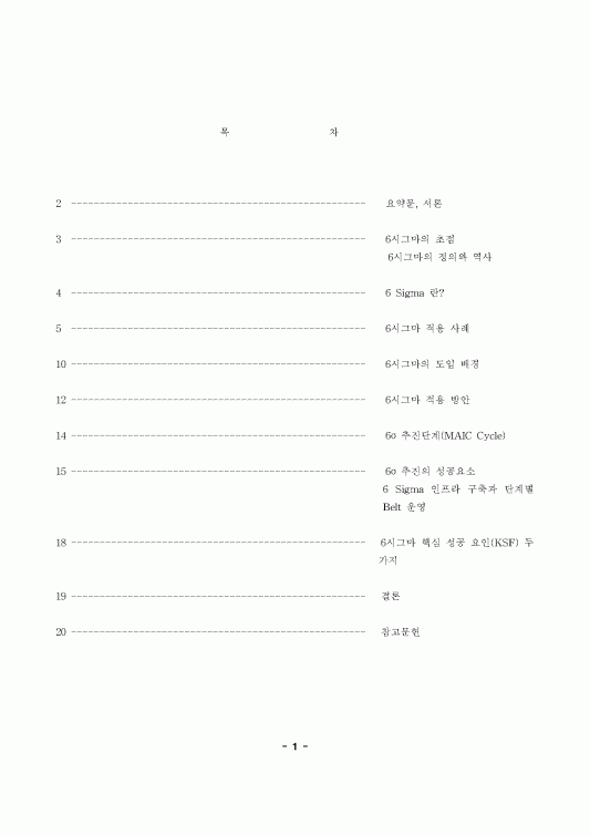 6시그마 전략(품질관리 생산관리 품질경영 경영전략