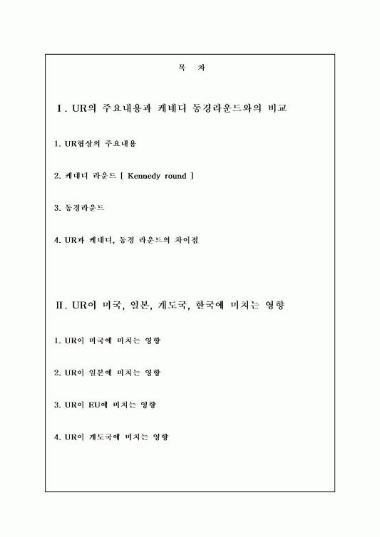 [WTO통상협정] 우루과이라운드