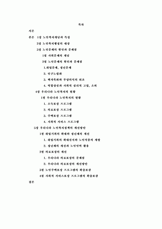 [사회복지] 노인복지정책에 관하여