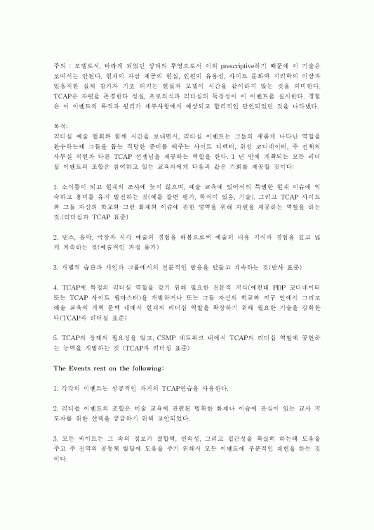 TCAP 표준 레포트 자료