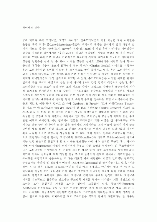 하이테크건축에대하여..