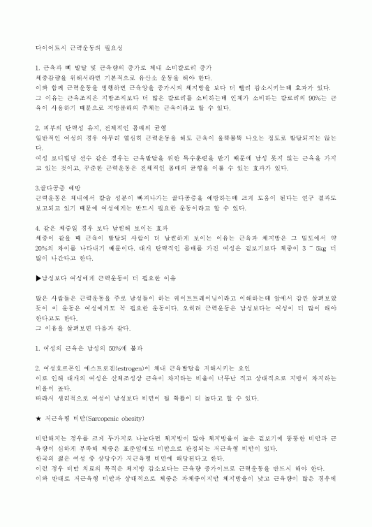 여성의 비만과 보디빌디