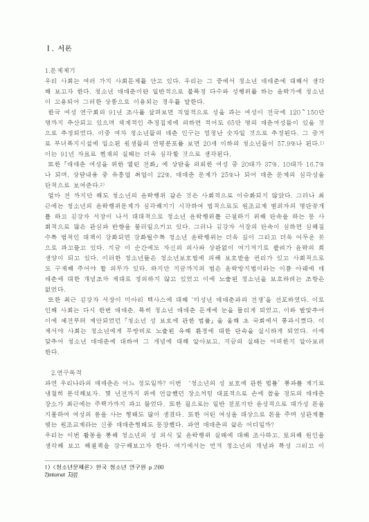 [사범/법학] 청소년 성매매