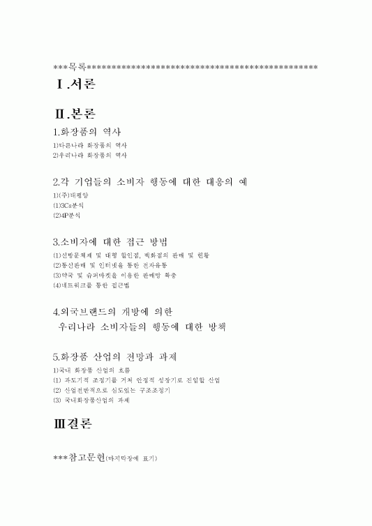 화장품 마케팅