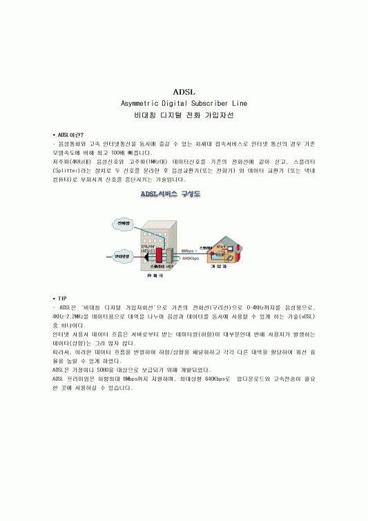 [사범/법학] ADSL이란?
