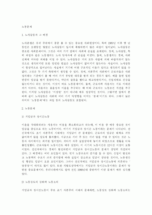 노동문제 [분석/조사]