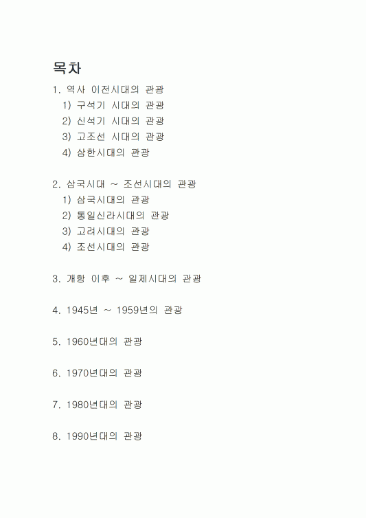 한국의 관광 발달사