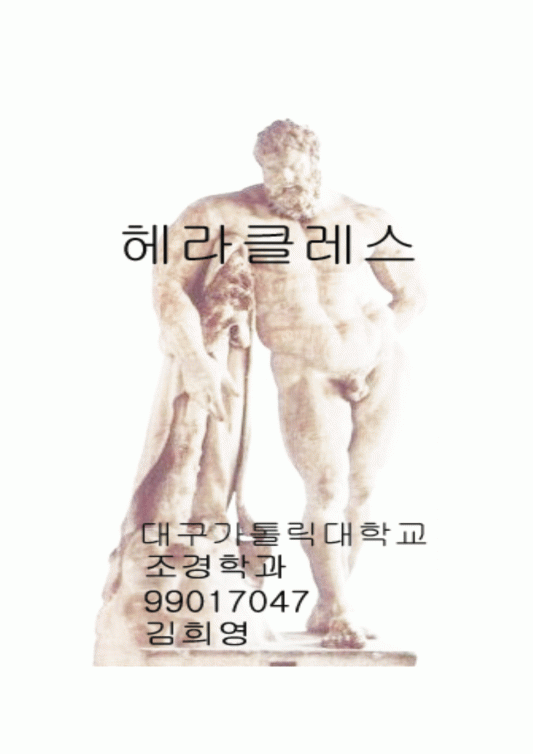 헤라클레스 레포트 자료