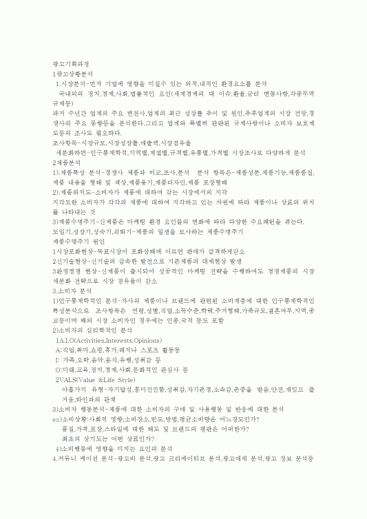 광고기획서 레포트 자료