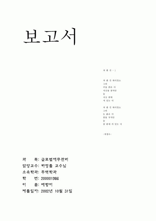 글로벌재무관리