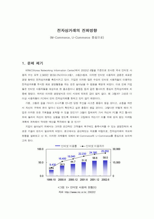 전자상거래의 발전방향(m-commerce, u-commerce 중심으로)