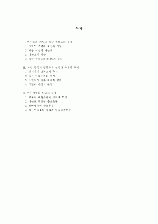 역사 - 마산포의 개항과 각국 공동조계 설정