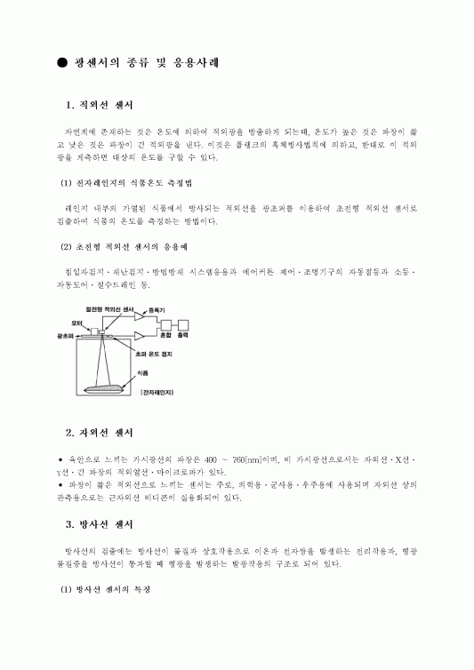 광센서의 종류 및 응용사례 광센서의 동작원리