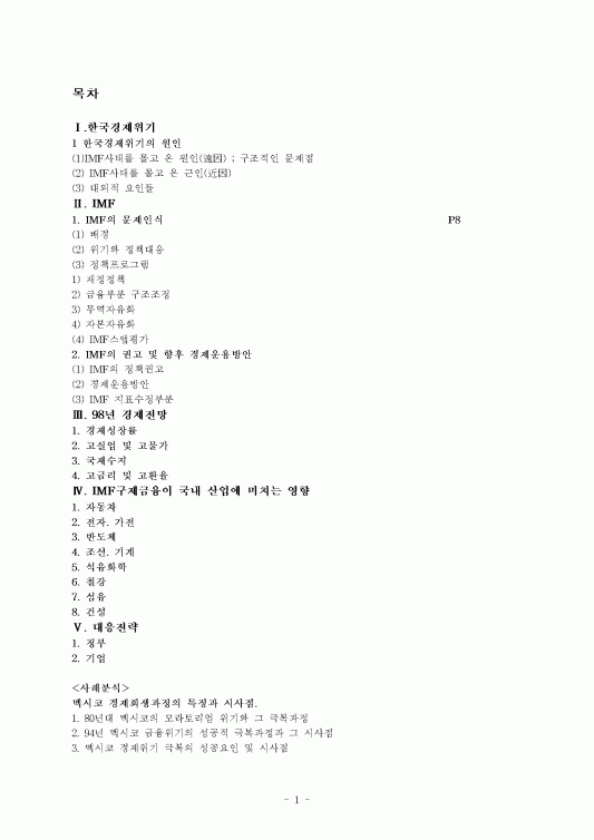 한국경제위기