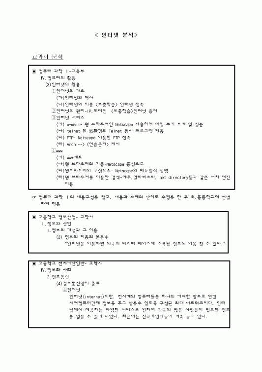 < 인터넷 분석>