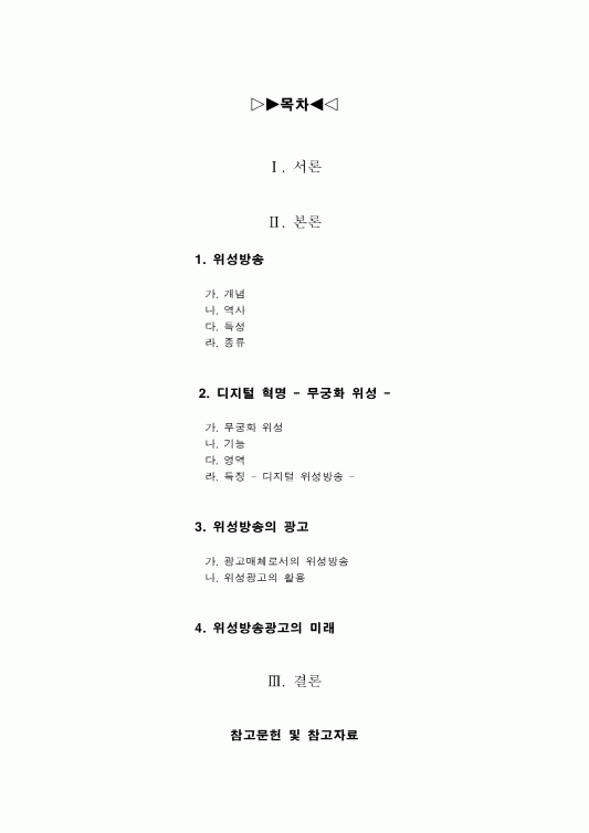 광고매체로서 위성방송