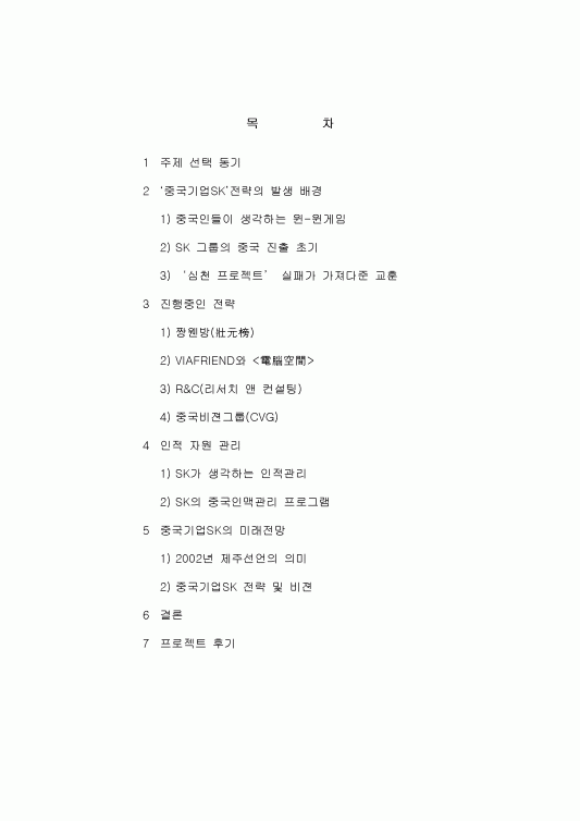 (마케팅)  SK그룹의 중국 마케팅전략 분석